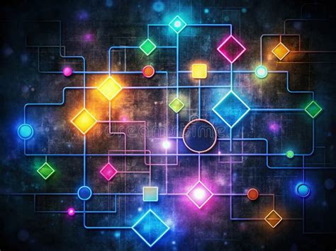 Visualizing Business Strategy A Colorful Long Exposure Flowchart Of