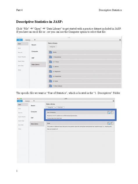 4 Descriptive Statistics Jasp Pdf Skewness Statistics