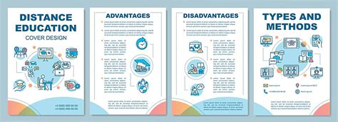 Distance Learning Brochure Template Leaflet Vertical Homeschooling