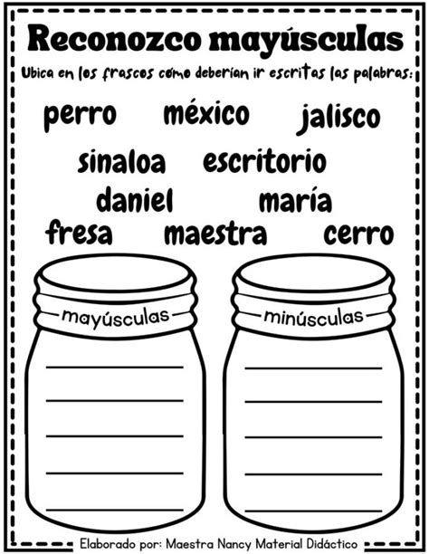 Actividades Para Trabajar El Uso De Mayúsculas Material Para Maestros