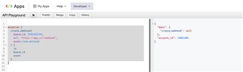 Add Webhook In Api Playground Monday Apps And Developers Monday