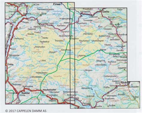 Fjellkart Ck47 Hardangervidda 1 100 000 Geobuchhandlung