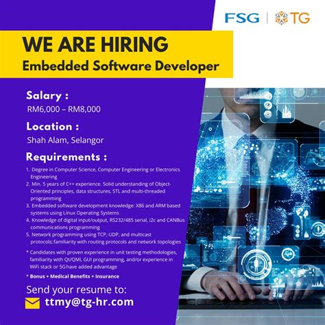 Tg Malaysia On Linkedin Hiring Tghumanresource Embeddedsoftwaredevelopment Softwaredeveloper