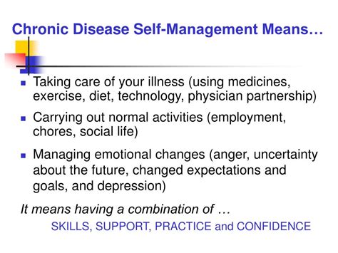 Ppt Chronic Disease Self Management Powerpoint Presentation Free