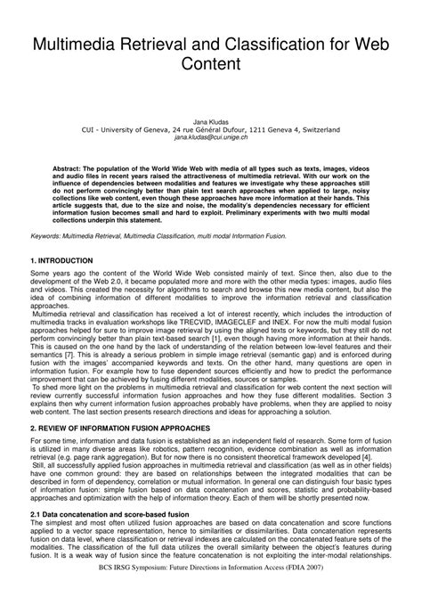 pdf multimedia retrieval and classification for web content