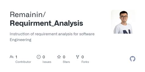 Github Remainin Requirment Analysis Instruction Of Requirement Analysis For Software Engineering