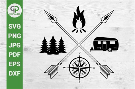 Camping Arrows SVG Camper SVG Graphic By GPDigitalines Creative Fabrica