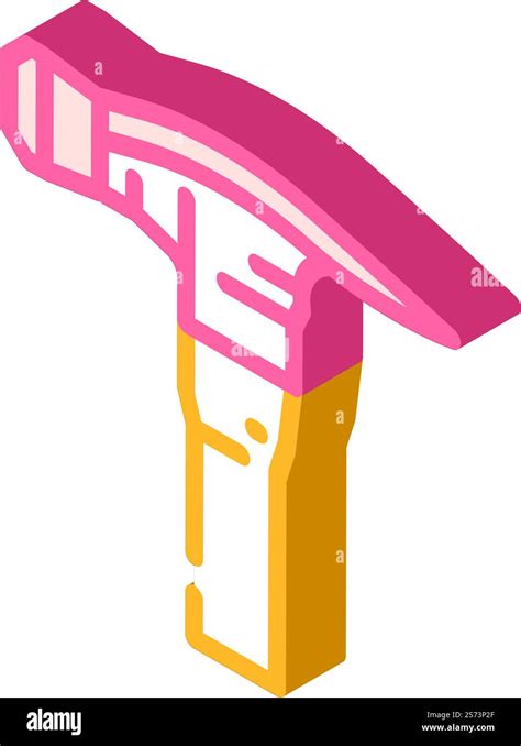 Framing Hammer Isometric Icon Vector Framing Hammer Sign Isolated