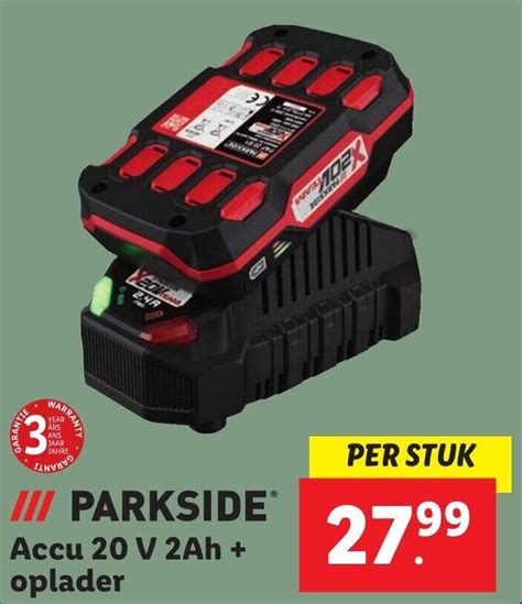 PARKSIDE Accu V Ah Oplader Aanbieding Bij Lidl