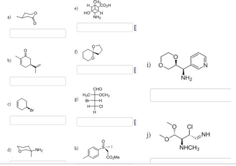 solved assign the absolute configuration to each chirality