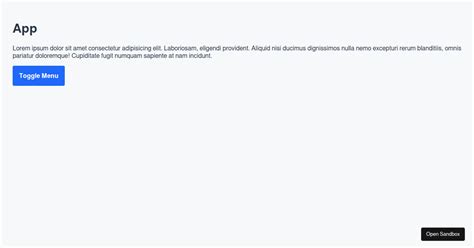 React Flexible Sliding Menu Examples CodeSandbox
