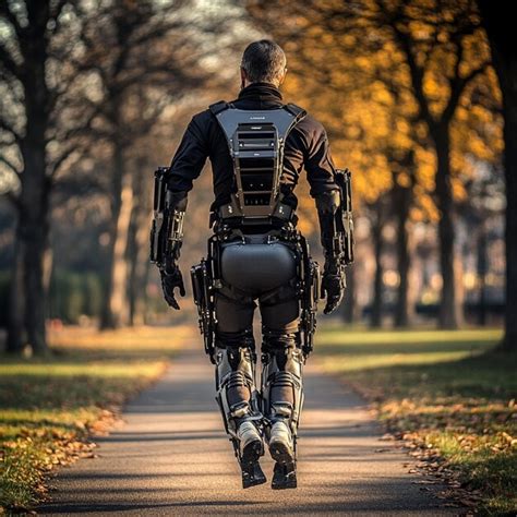Robotic Exoskeleton Enhancing Human Mobility3 Premium Ai Generated Image