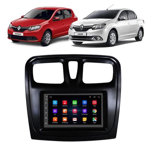 Kit Central Multimídia Android Renault Sandero Logan 2015 A 2022 7