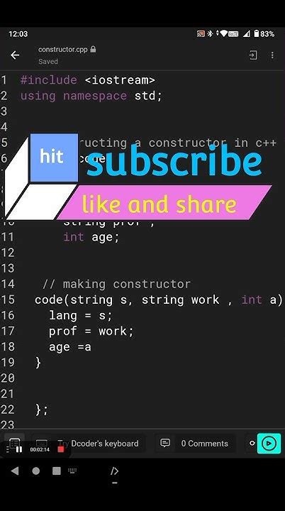 Constructing A Constructor In C Constructor In C Oops Shorts C