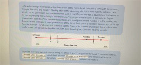 Solved Lets Walk Through The Median Voter Theorem In A