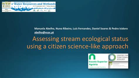 Pdf Assessing Stream Ecological Status Using A Citizen Science Like