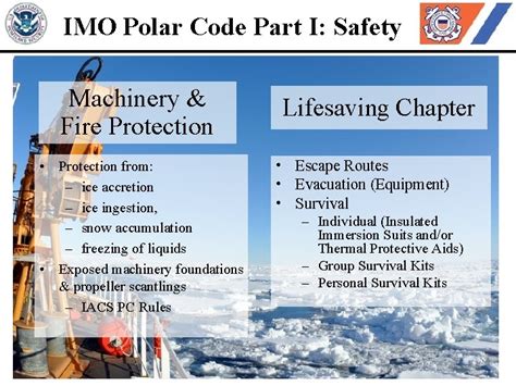 International Maritime Organization Polar Code U S Coast