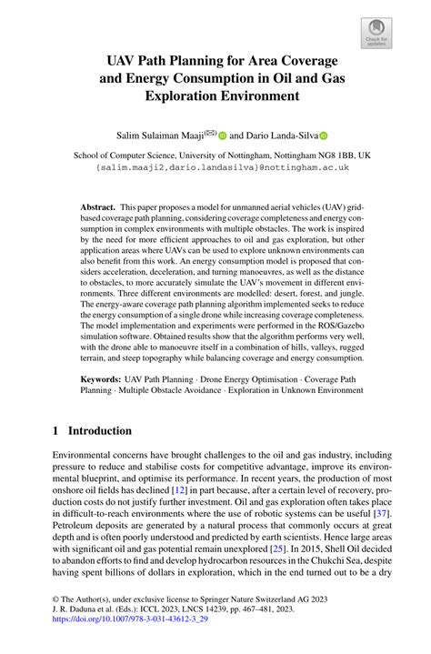 pdf uav path planning for area coverage and energy consumption in oil