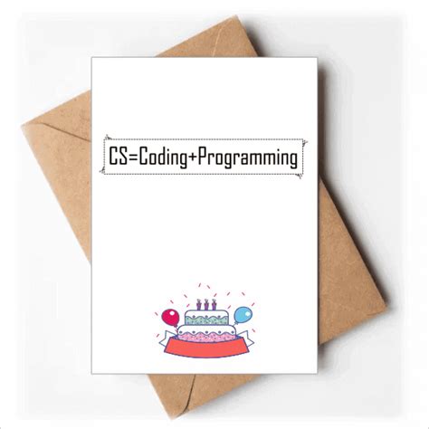 Cs Contains Coding And Programng Happy Birthday Greeting Cards Envelopes Blank