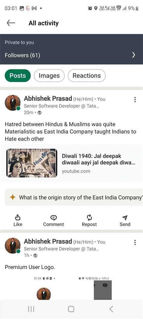 abhishek prasad on linkedin premium linkedin users get ai assisted