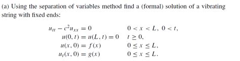 solved a using the separation of variables method find a