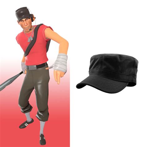 Team Fortress 2 Tf2 Scout Costume Cadet Army Cap Quda Halloween