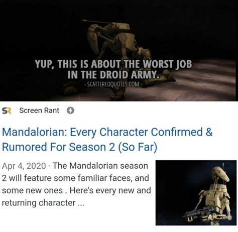 B1 Droid From Ryloth Arc Be Like Mando S2 Rclonewarsmemes