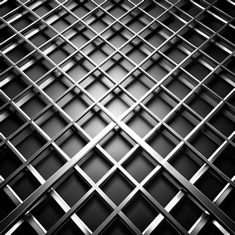 Metallic Lattice Texture With Symmetrical Patterns Creating A