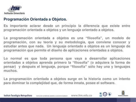 Ppt Programación Orientada A Objetos Powerpoint Presentation Free