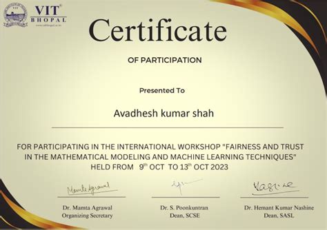 Ai Machinelearning Ethicaltech Fairness Trust Workshop Certificateofparticipation