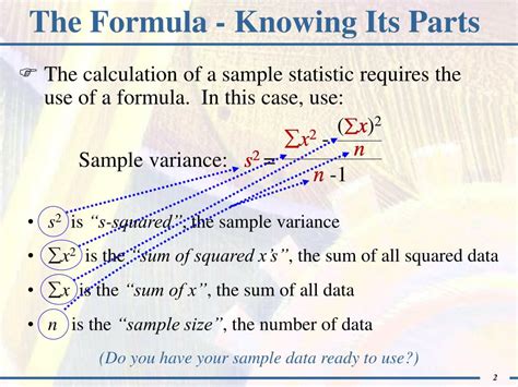 ppt finding sample variance and standard deviation powerpoint
