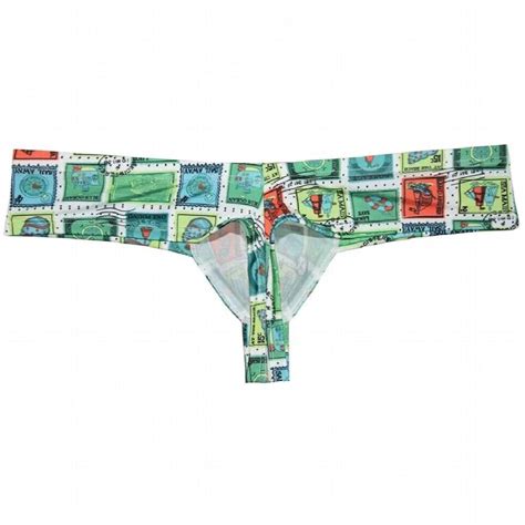 Mens Bulge Pouch Boxers Print Male Underwear Micro Boxers Bikini Hombre