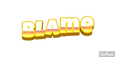 Blame Word Animated  Logo Designs