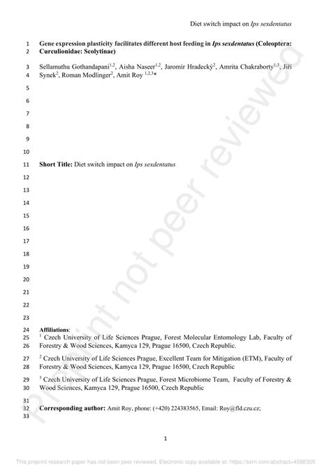 Pdf Gene Expression Plasticity Facilitates Different Host Feeding In Ips Sexdentatus