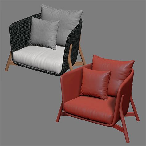 Silln Armchair 3d Model Turbosquid 1626787