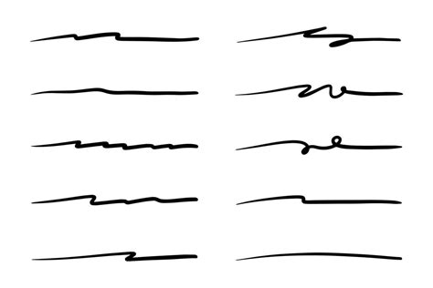 Vector Set Of Hand Drawn Underline 26618355 Vector Art At Vecteezy