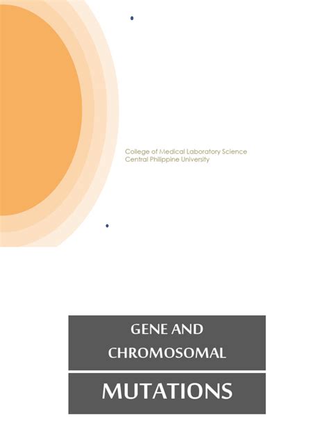 Module 7 Gene And Chromosomal Mutations Pdf