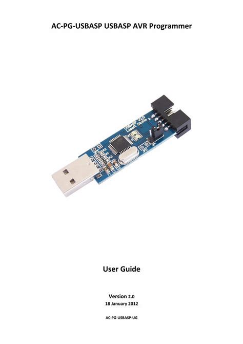 Pdf User Guide Protostack Guide Ac · Ac Pg Usbasp Usbasp Avr