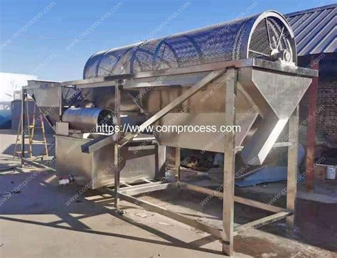 Rotary Drum Type Corn Kernel Washing Cleaning Machine Corn Flake