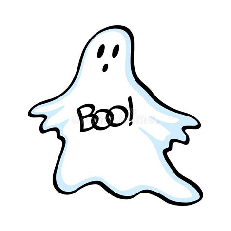 Halloween Background With Flying Boo Ghost Stock Vector Illustration