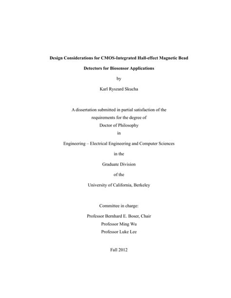 Design Considerations For Cmos Integrated Hall