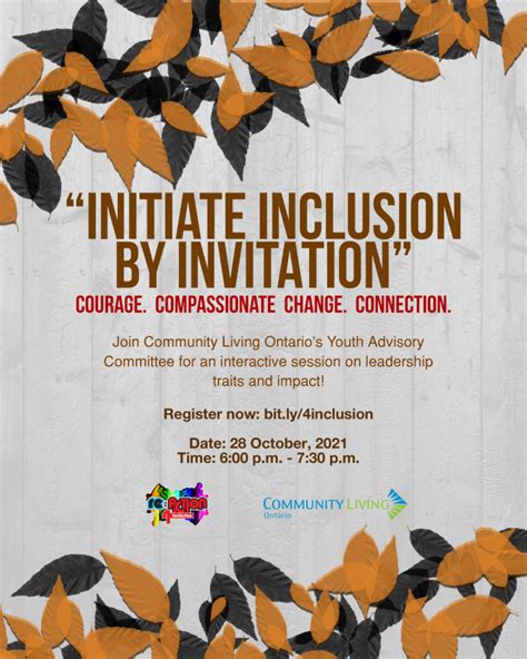 Initiate Inclusion By Invitation Youth Workshop Community Living Huntsville