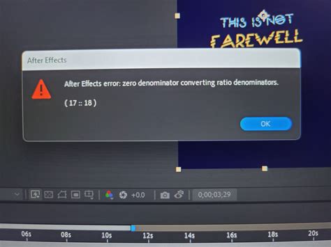 Solved After Effects Error Zero Denominator Converting R Adobe