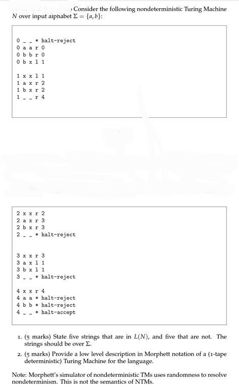 Solved ﻿consider The Following Nondeterministic Turing