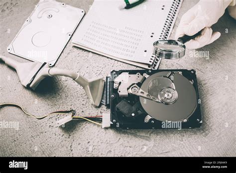 Concept Of Data Recovery Engineer Is Recovering Data From Failed Hard Disk Driver Hdd Disk