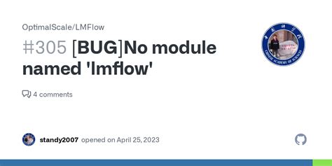 [bug]no module named lmflow · issue 305 · optimalscale lmflow · github