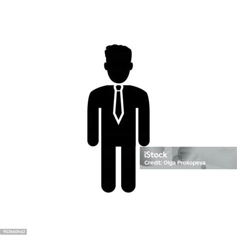 흰색 배경에 고립 된 유행 플랫 스타일에 사업가 아이콘 웹 사이트 디자인 로고 Ui 애플 리 케이 션에 대 한 리더십 기호입니다 벡터 그림 Eps10입니다 경영자에 대한