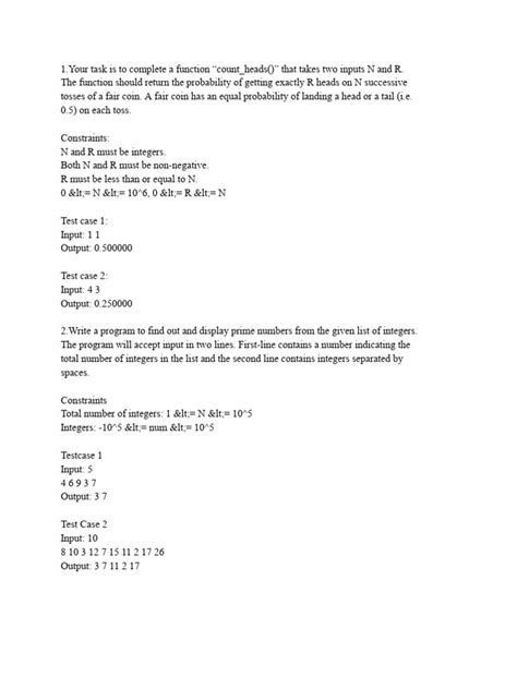 Zohocorp Qn Set 1 Pdf String Computer Science Python Programming Language