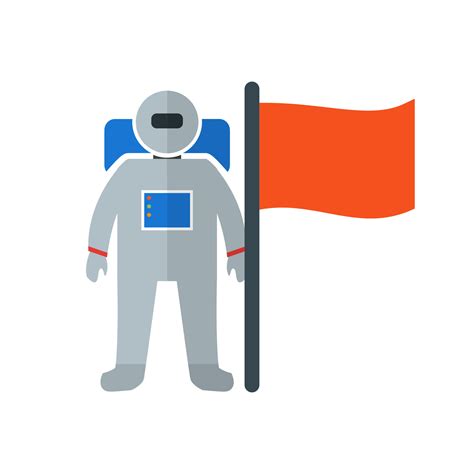 Man With Flag Flat Multicolor Icon Vector Art At Vecteezy