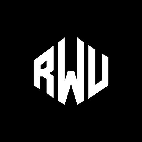 Rwu Letter Logo Design With Polygon Shape Rwu Polygon And Cube Shape